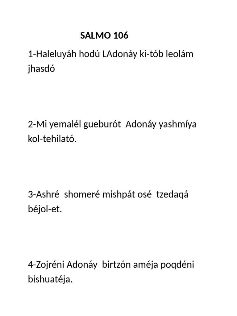 SALMO 106 | PDF