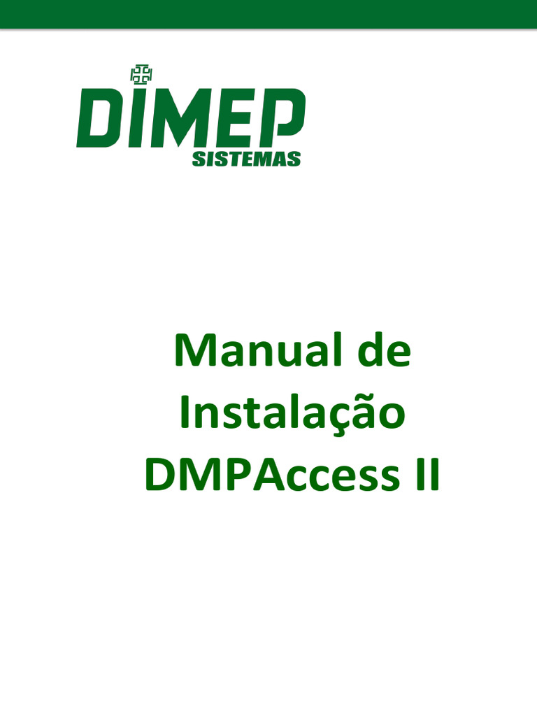 Manual Instalacao DMPAccess II R06 | PDF | Microsoft Windows | Microsoft SQL Server