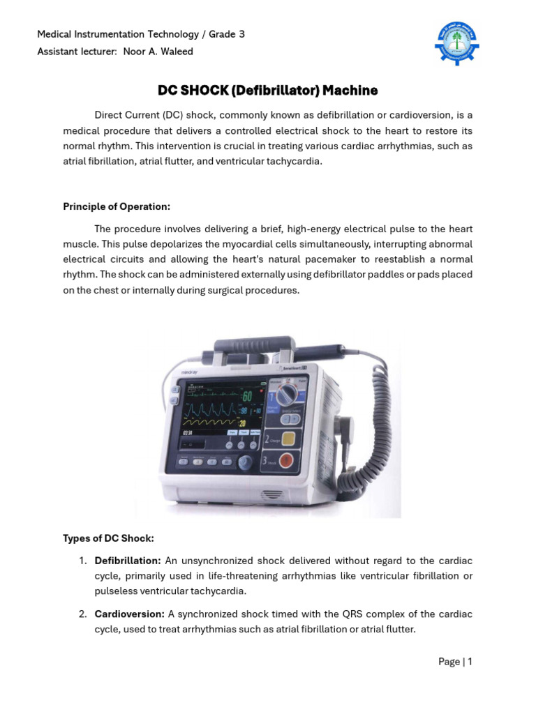 DC Shock | PDF | Heart | Electricity