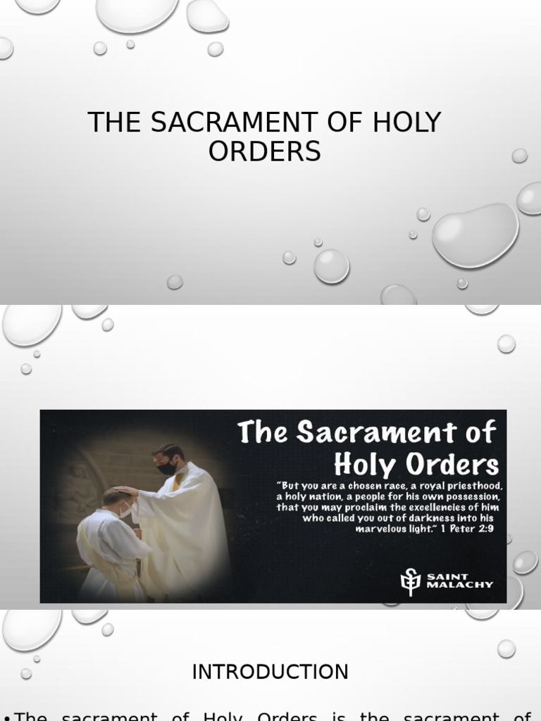 The Sacrament of Holy Orders | PDF | Deacon | Priest