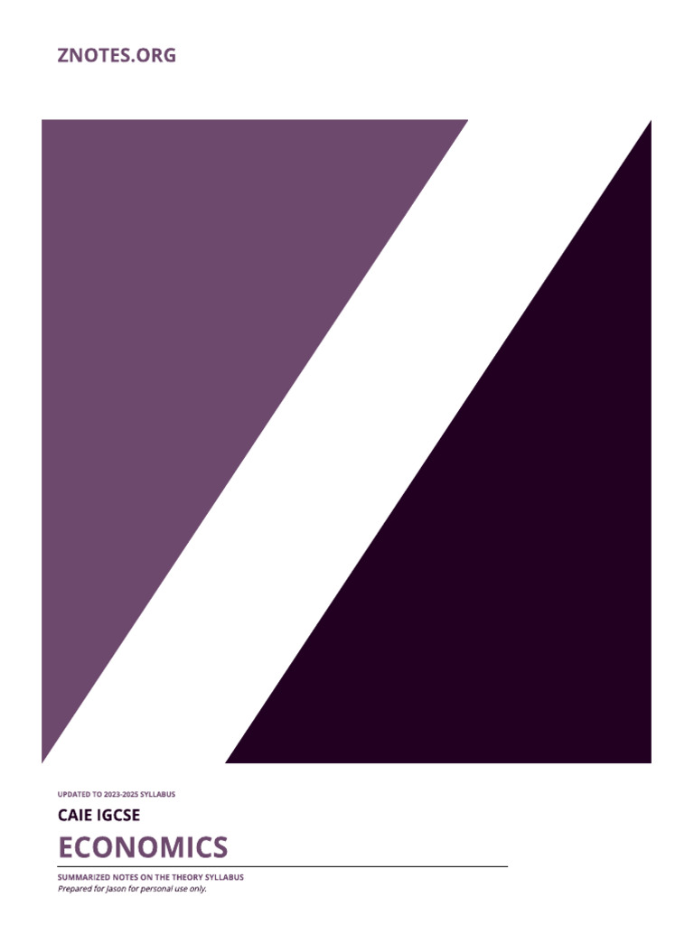 Znotes Economics Definitions | PDF