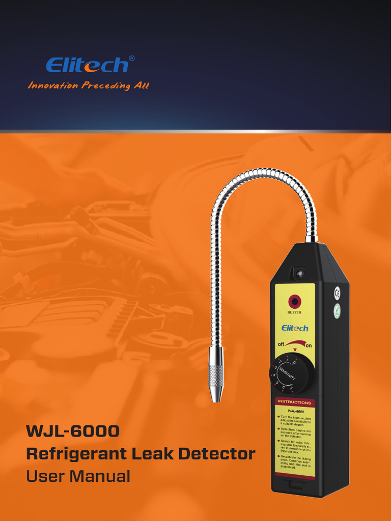 Elitech WJL-6000 Leak Detector User Manual | PDF