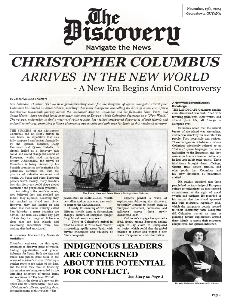 Zak's Music Assignment | PDF | Christopher Columbus | Age Of Discovery