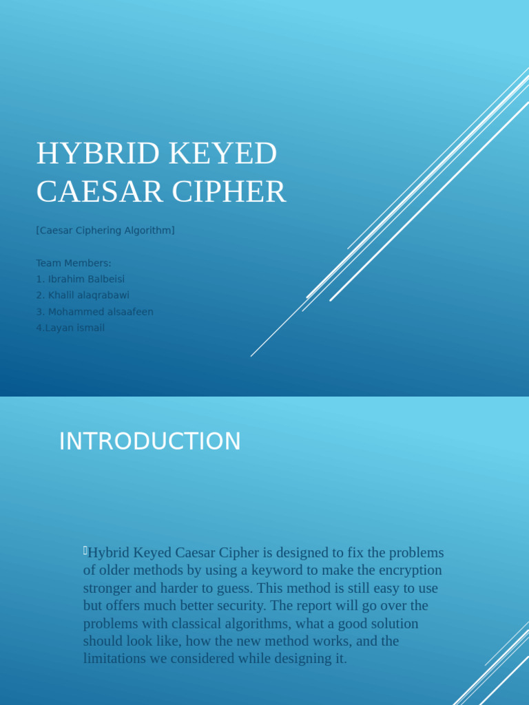 Hybrid - Keyed - Caesar - Cipher - Presentation Edited | PDF