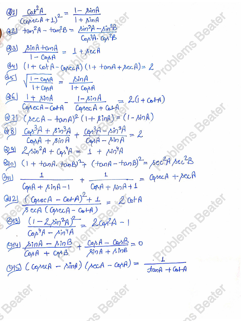Trigonometric Test-2 | PDF