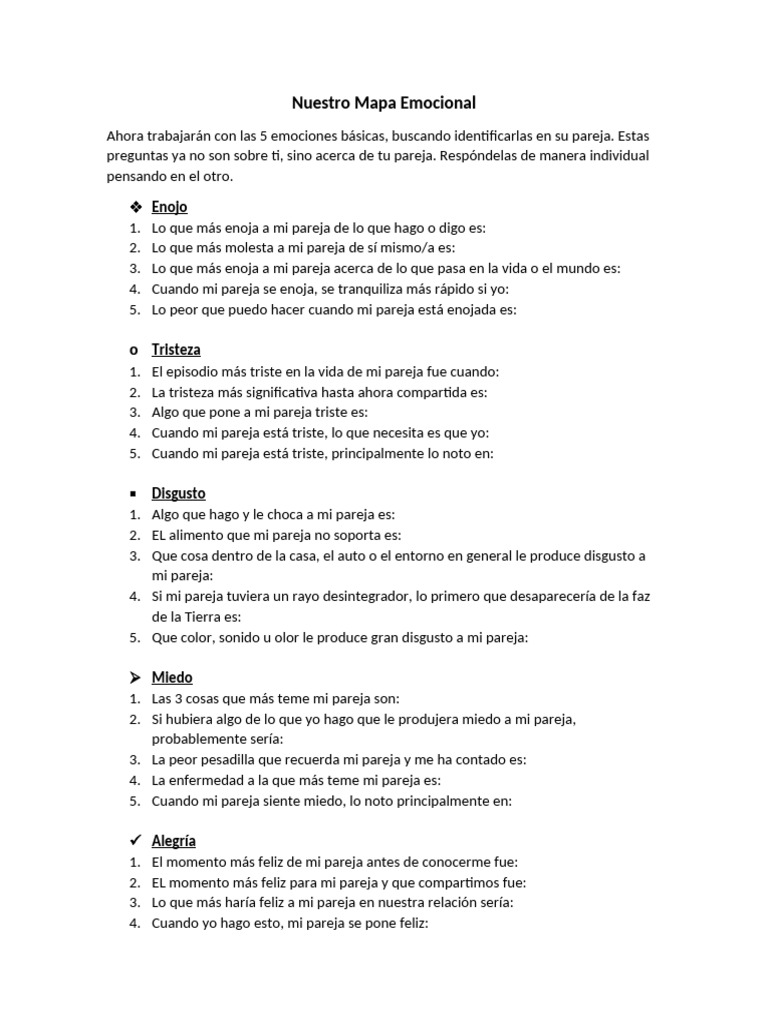 Nuestro Mapa Emocional | PDF