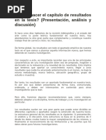 Análisis y Discusión de Resultados en Tesis | PDF | Cognición | Science