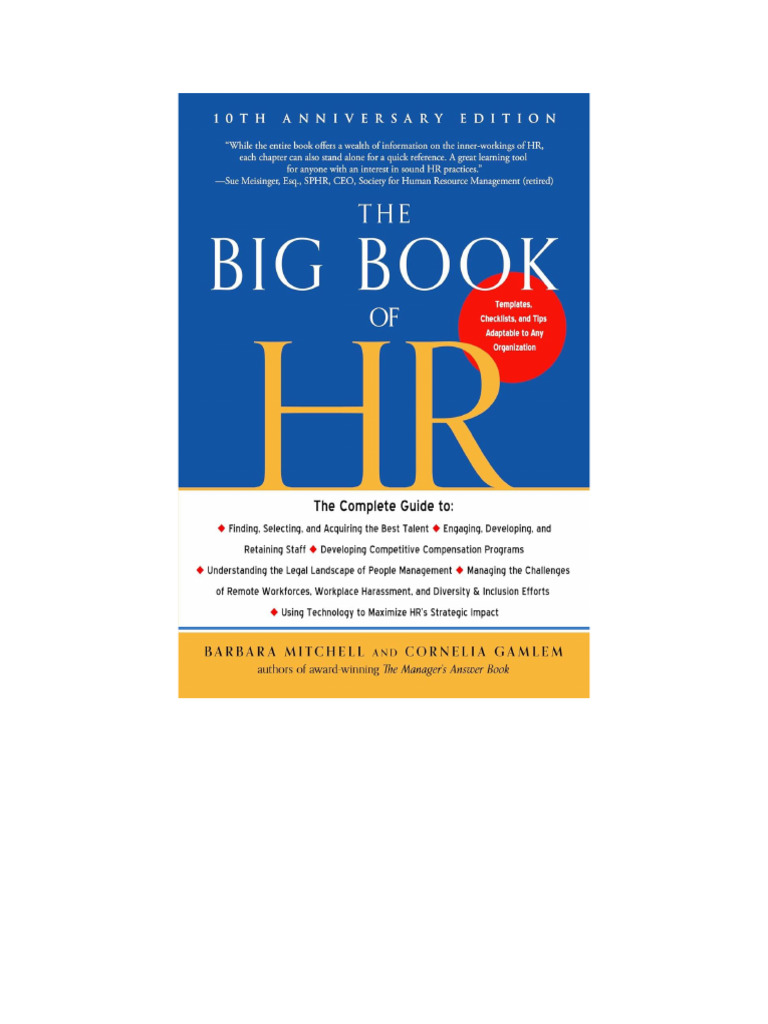 The Big Book of HR, 10th Anniversary Edition | PDF | Human Resource ...