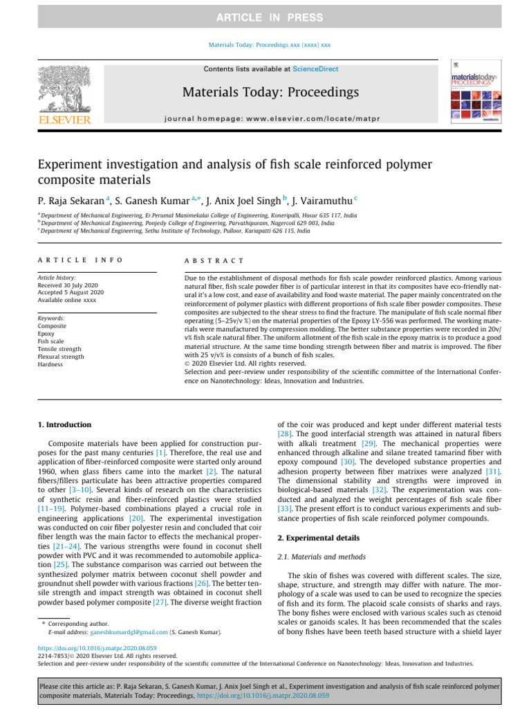 Experiment Investigation and Analysis of | PDF | Composite Material ...
