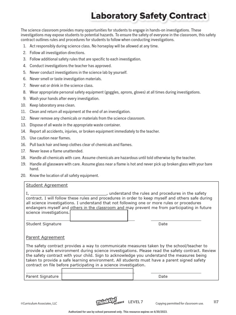 Jorge Trejo - Copy of Laboratory - Safety - Contract (1) - 1-1 | PDF ...