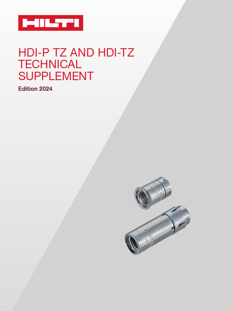 HDI-TZ Drop-In Anchor | PDF | Concrete | Strength Of Materials
