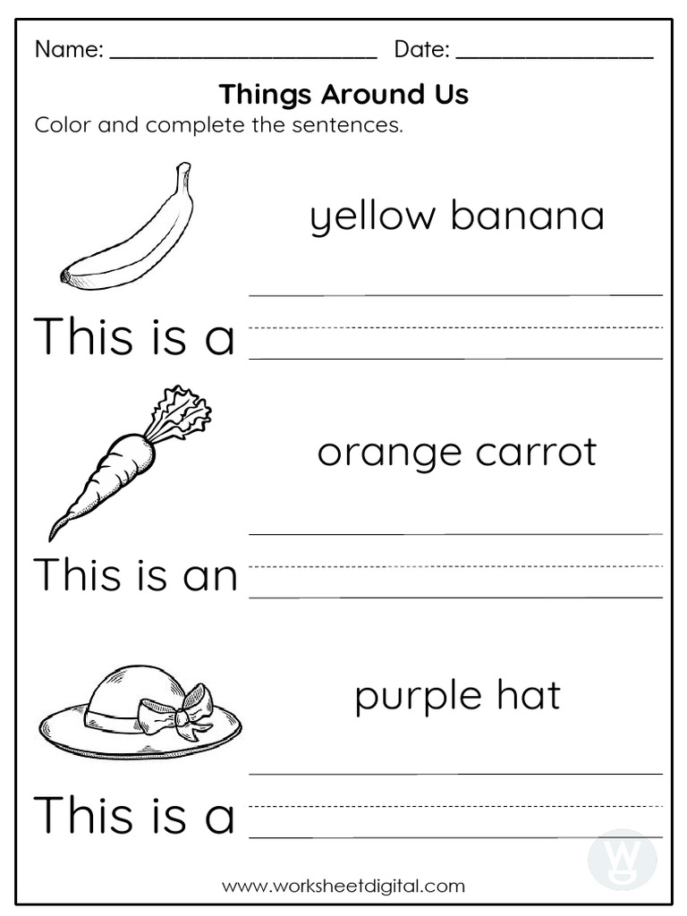 Color and Complete: Things Around Us | PDF