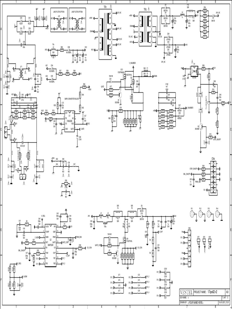 Vestel 17IPS62 Schematic Overview | PDF