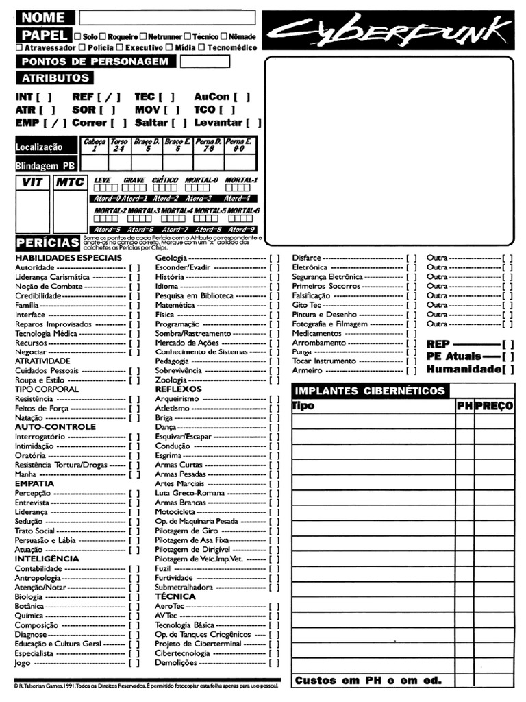 ficha guigas ciberpunk | PDF