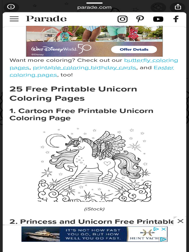 25 Free Printable Unicorn Coloring Pages | PDF