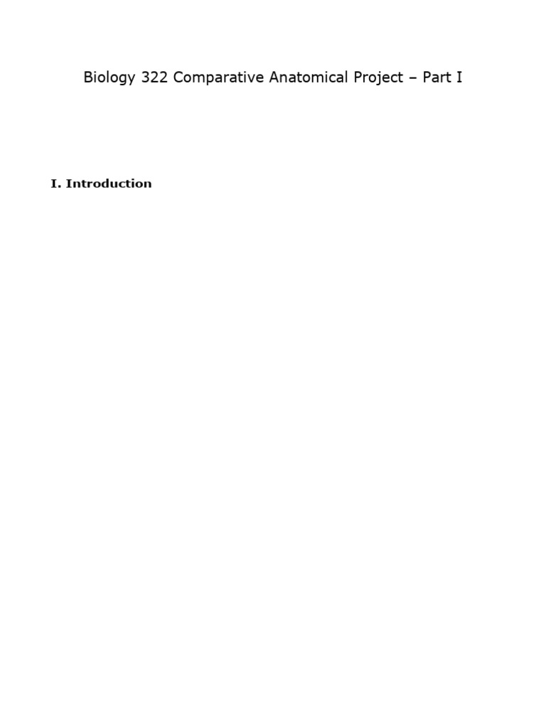 Comparative Anatomy Project Outline Assignment | PDF | Mollusca | Species