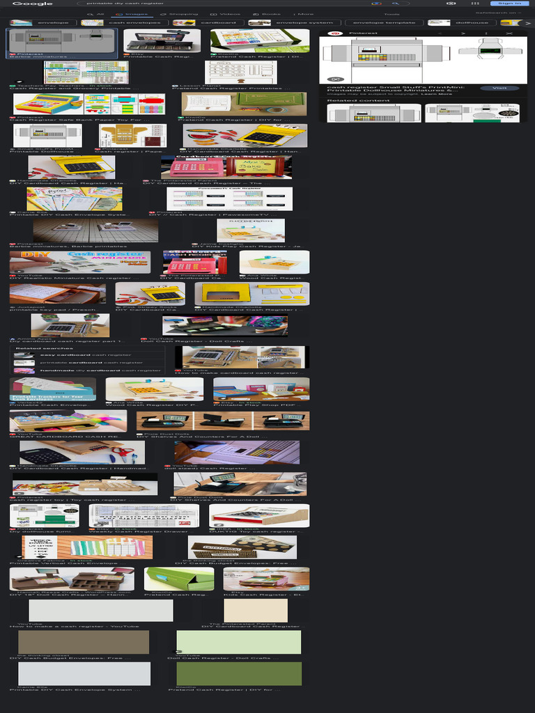 Printable Diy Cash Register - Google Search | PDF | Dolls | Play (Activity)