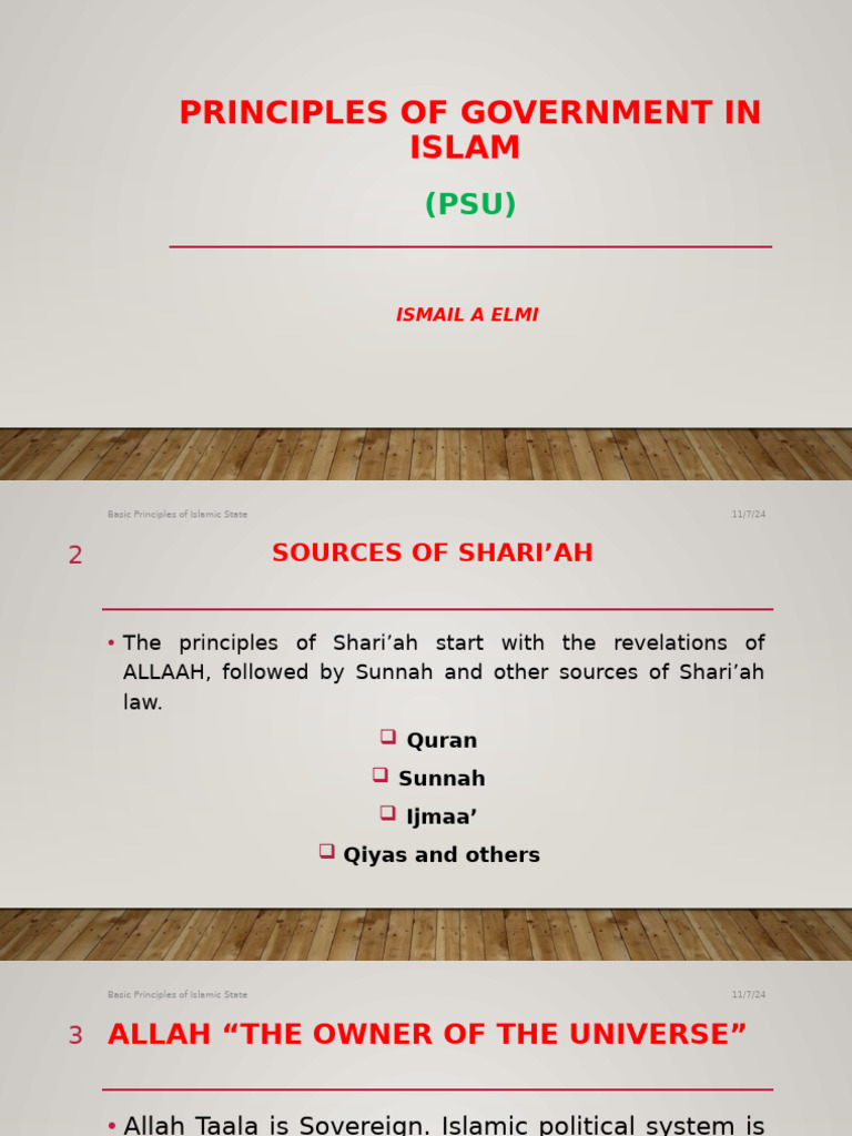 Principles of Islamic Governance Explained | PDF | God In Islam | Tawhid