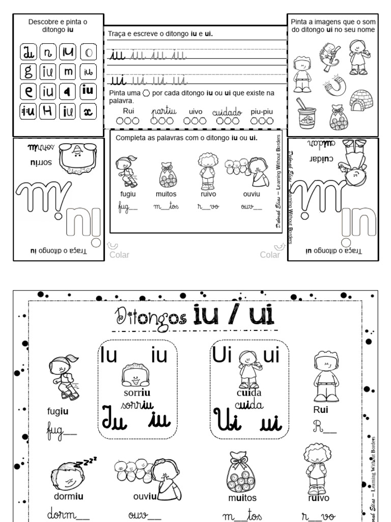 Atividades sobre Ditongos IU e UI | PDF