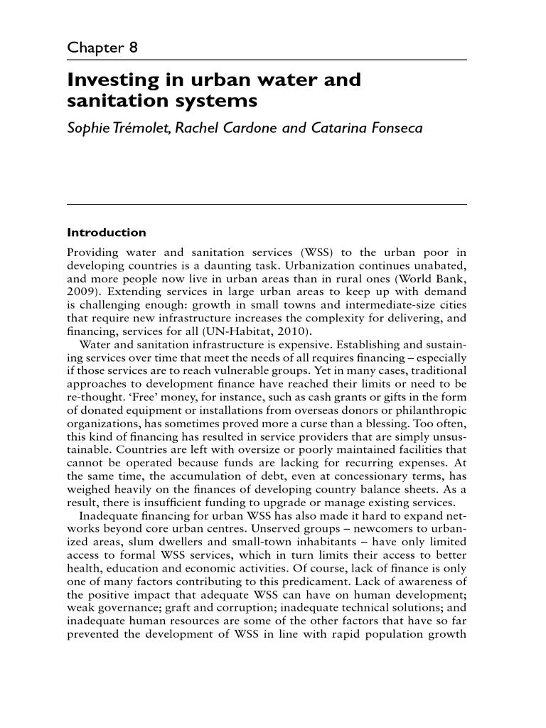 Financing Urban Water and Sanitation | PDF | Official Development ...
