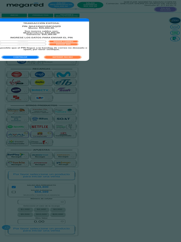 Recargas - MEGARED | PDF