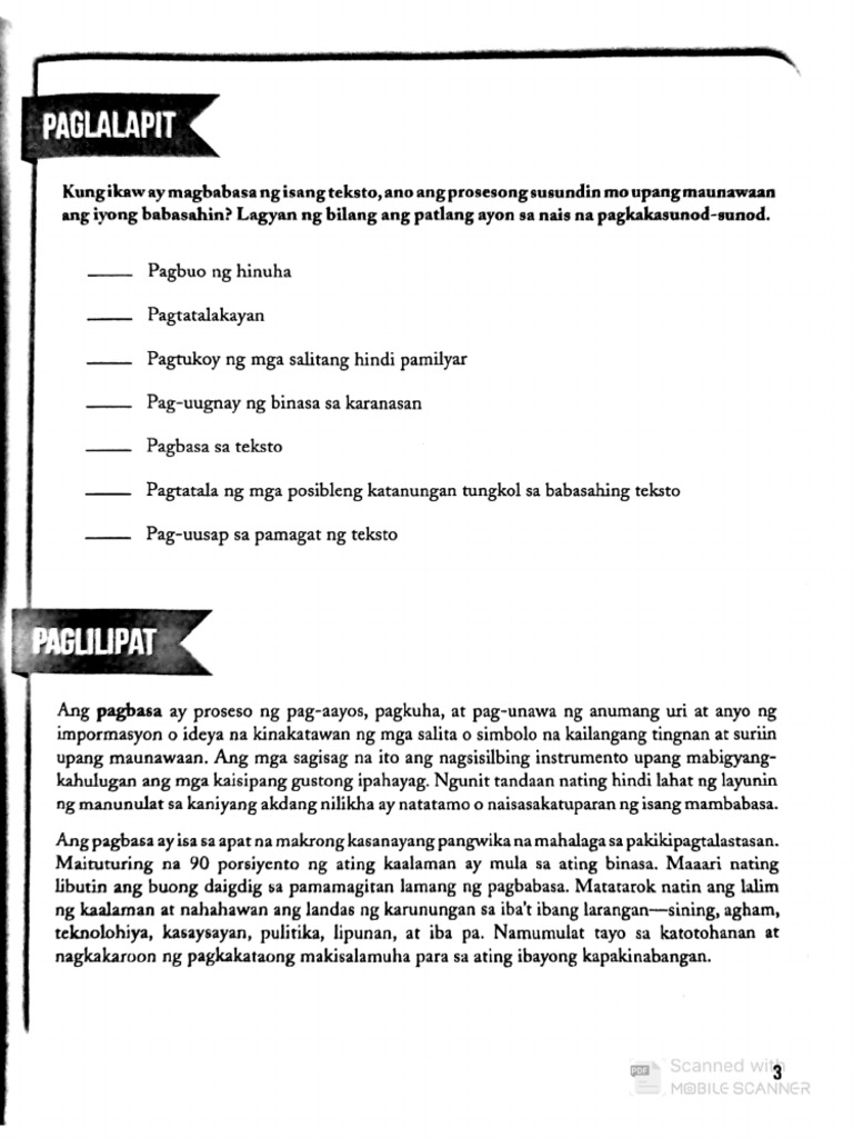ARALIN-1-Ang-Proseso-ng-Pagbabasa | PDF