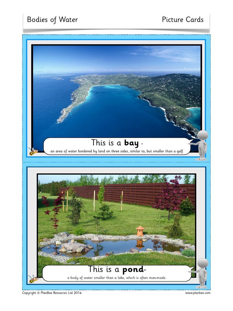 Bodies of Water Picture Cards | PDF | Glacier | River