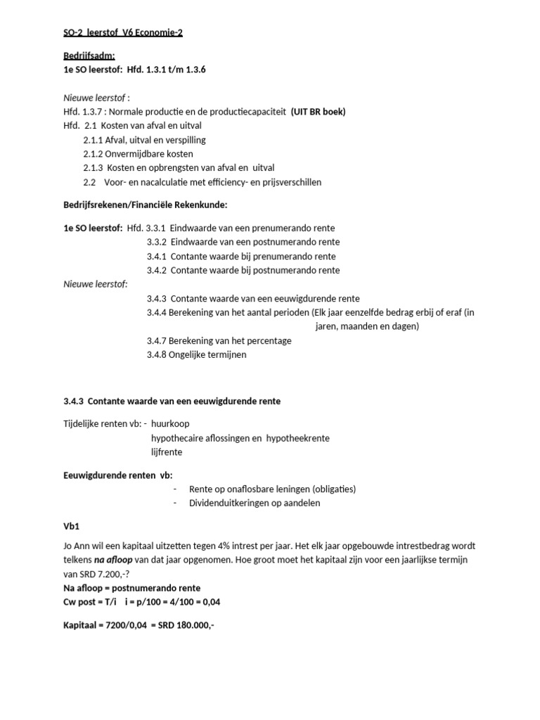 Programma + Leerstof SO-2 | PDF