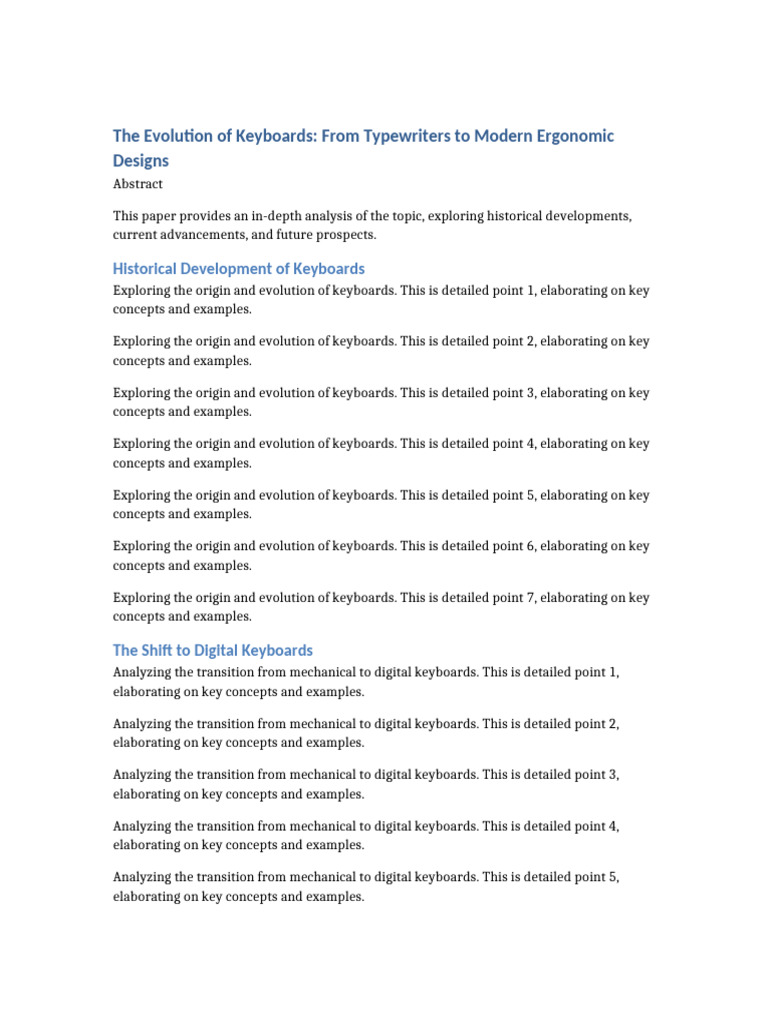 Keyboard_Evolution_20Pages | PDF | Science