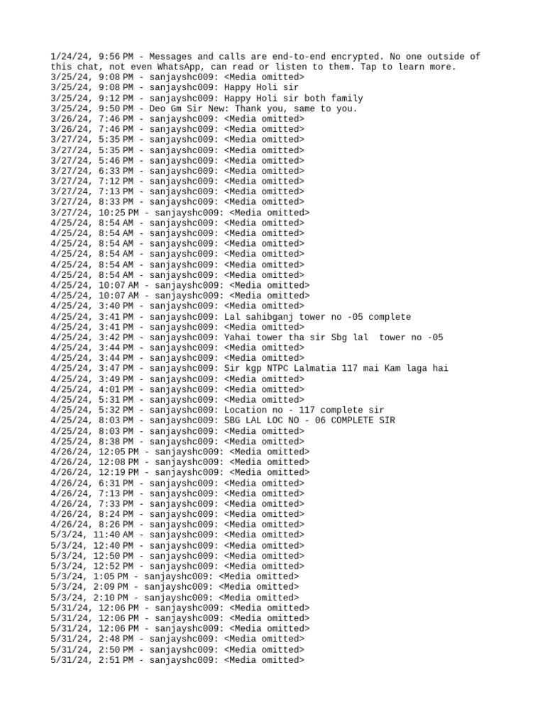 Chat Log Summary with Deo and Sir | PDF