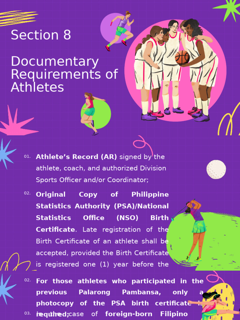 Athlete Documentary Requirements Guide | PDF | Birth Certificate