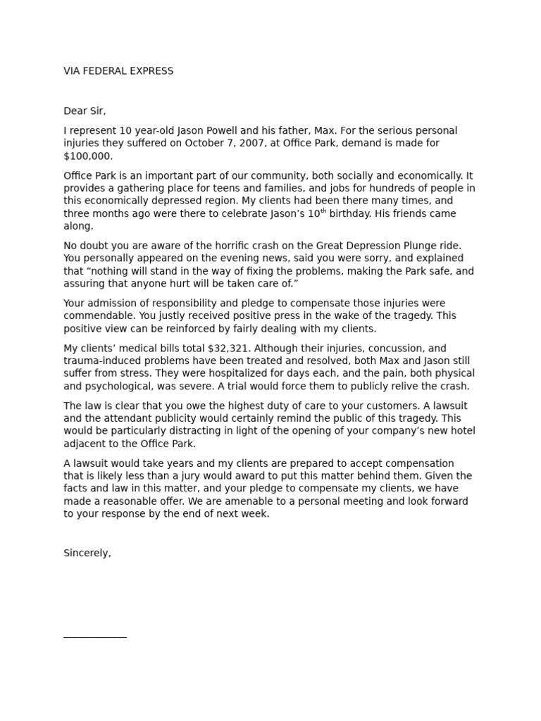 Sample Opposing Party Demand | PDF