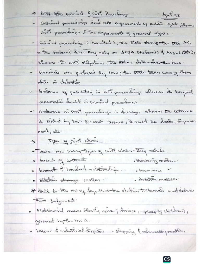 Civil procedure notes | PDF