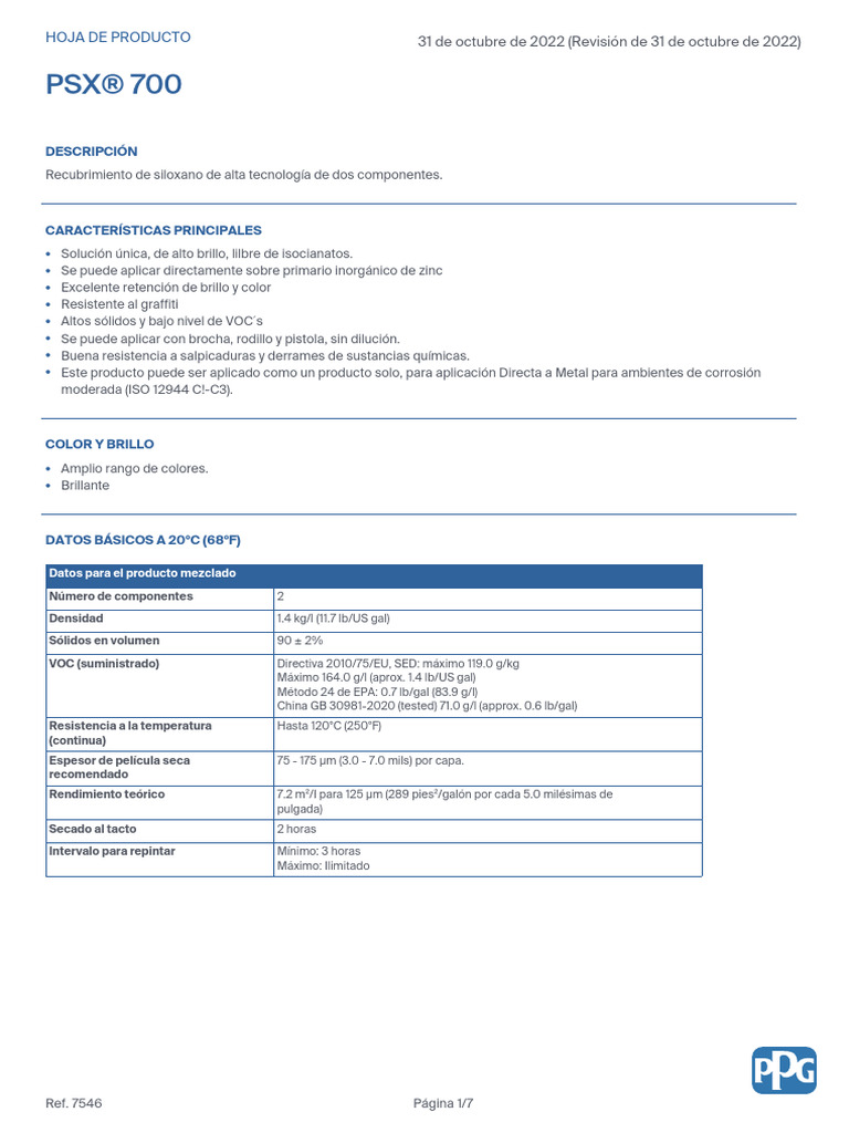 PSX 700 | PDF | Epoxy | Información
