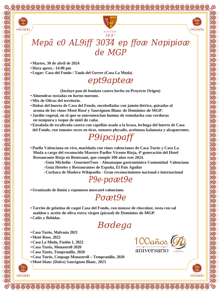 V 06 - A.F. Hoja Menu | PDF