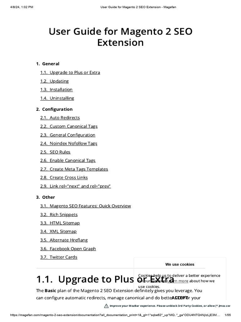 User Guide for Magento 2 SEO Extension - Magefan | PDF | Search Engine Optimization | Tag (Metadata)