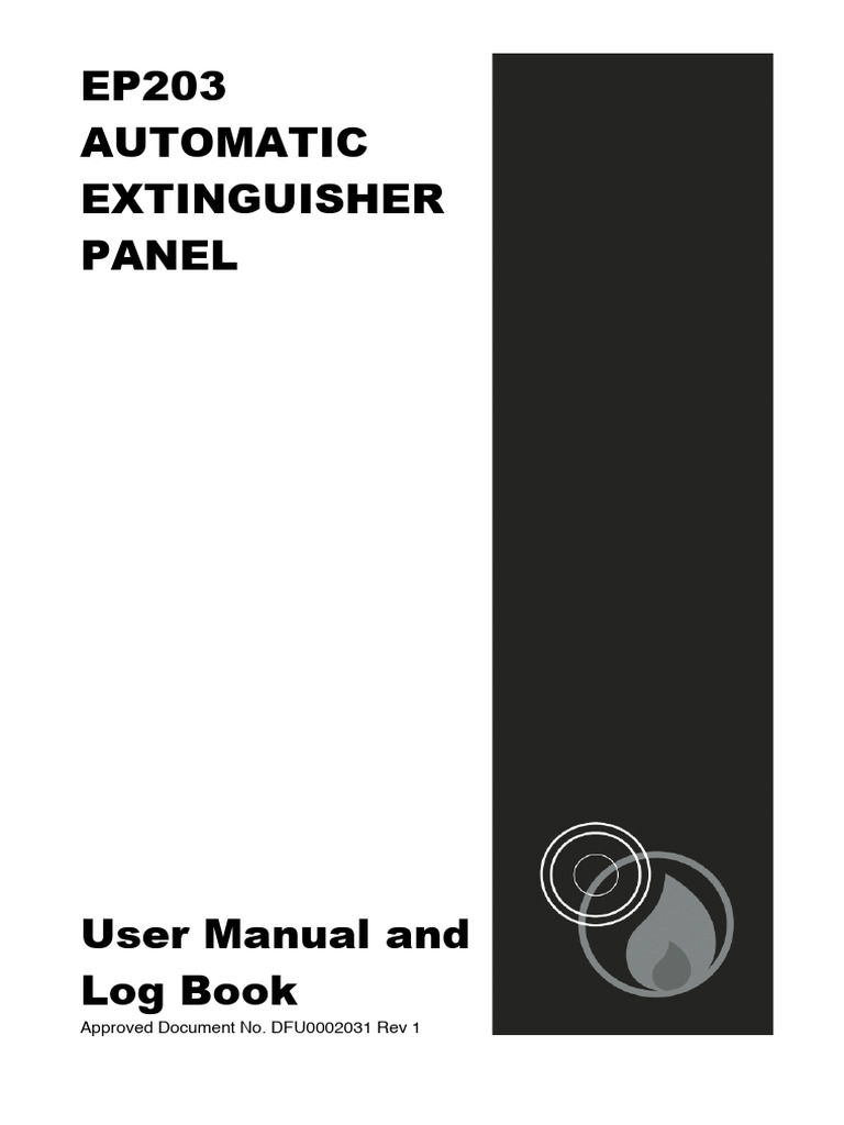 Context Plus Ep203 Automatic Extinguisher Panel Use Manual and Log Book ...