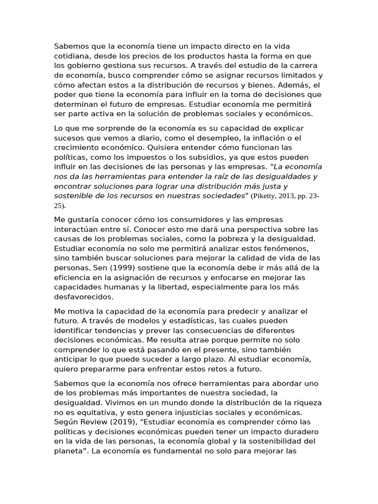 Importancia de estudiar economía hoy | PDF | Business | Economias