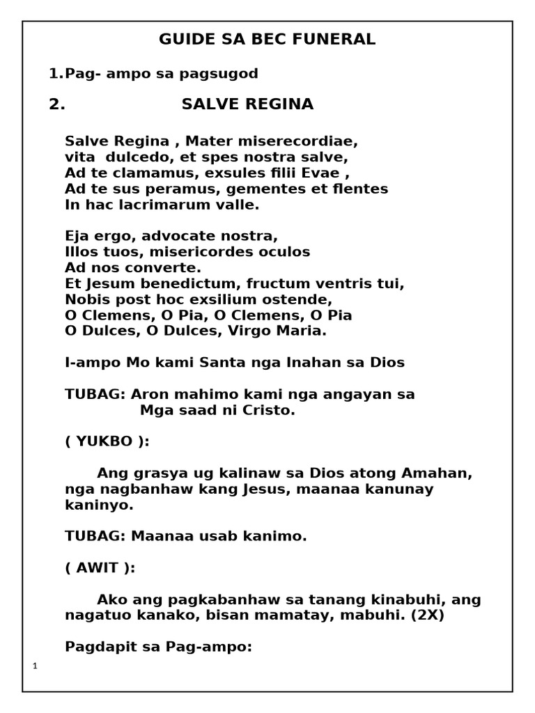 GUIDE-SA-BEC-FUNERAL | PDF