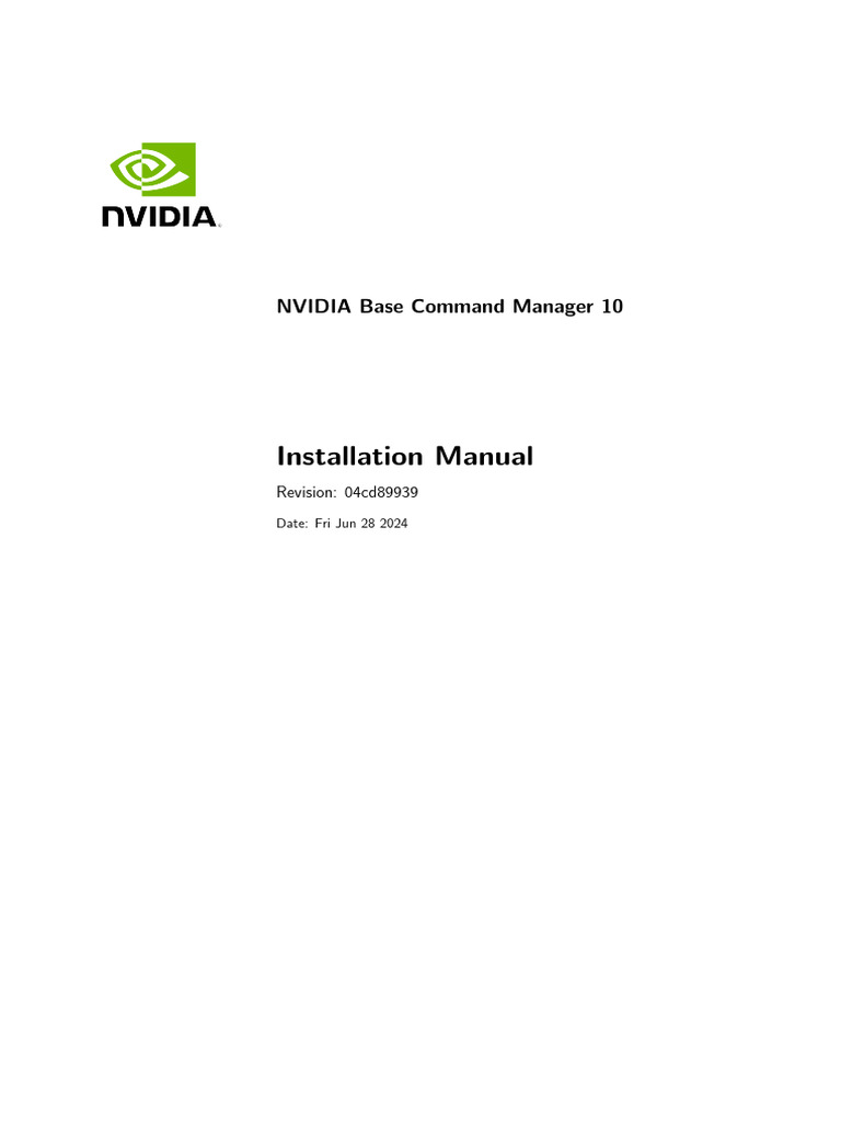 NVIDIA Base Command Manager 10 Installation Manual | PDF | Graphics Processing Unit | Computer ...