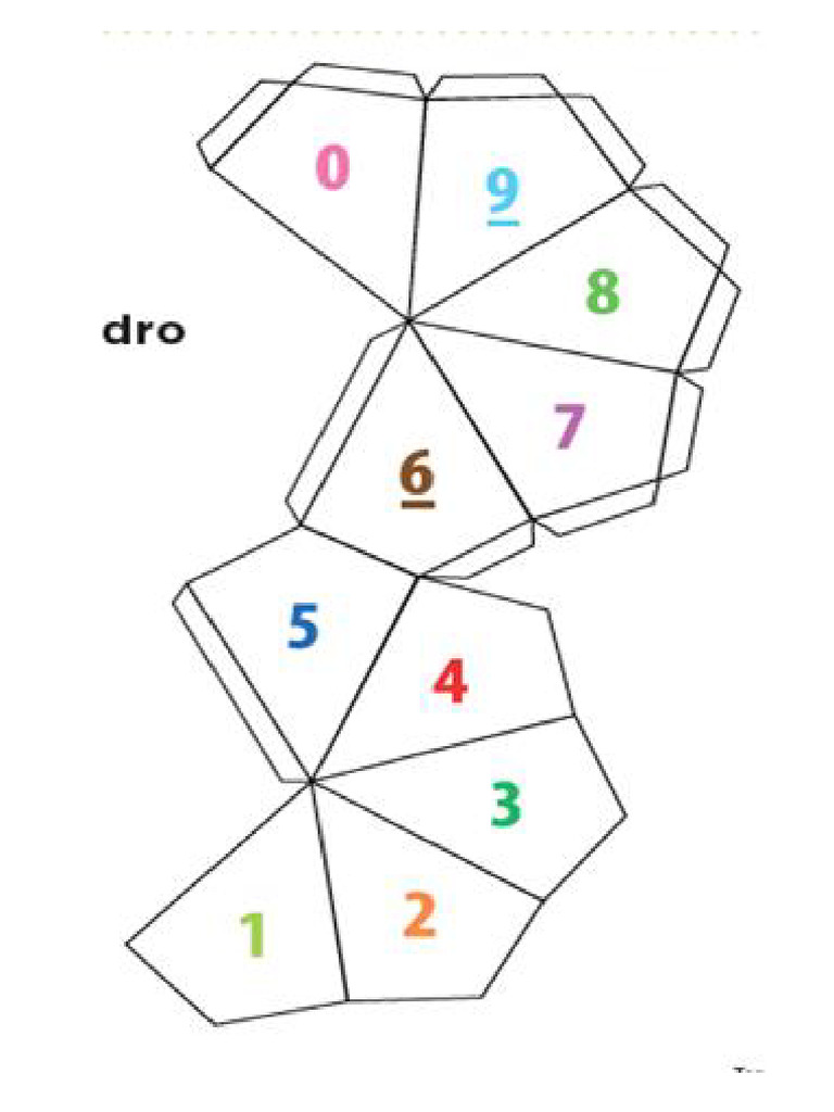 Plantilla de Dado de 10 Caras | PDF