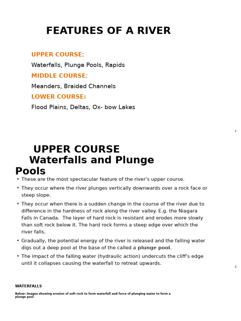 Features of A River | PDF | River | Levee