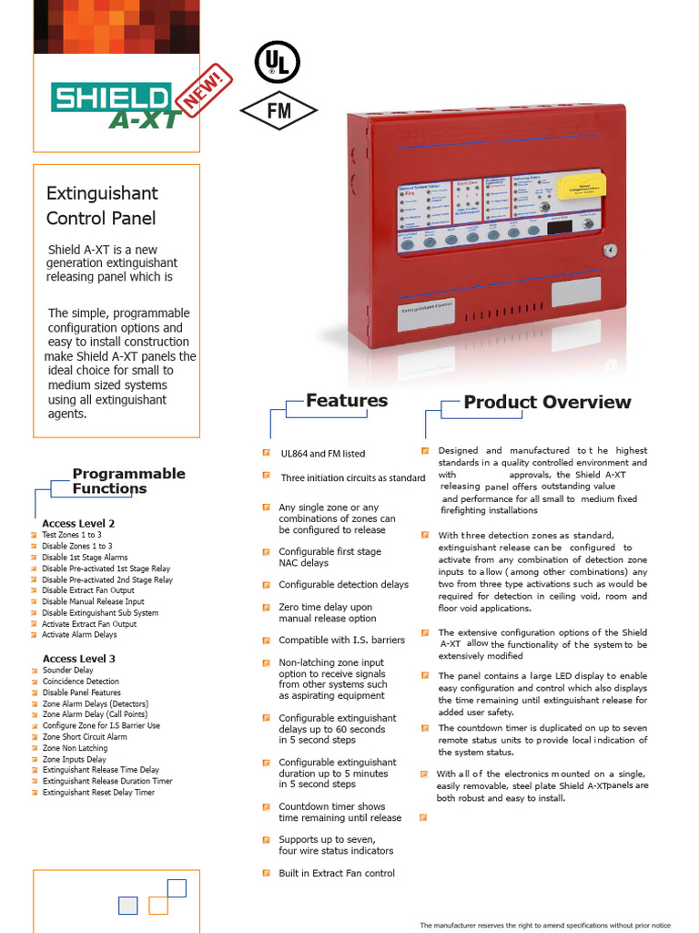 Data Sheet Extinguishing Control Panel Shield UL | PDF | Resistor | Relay