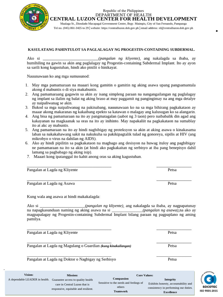 FP Consent Form | PDF