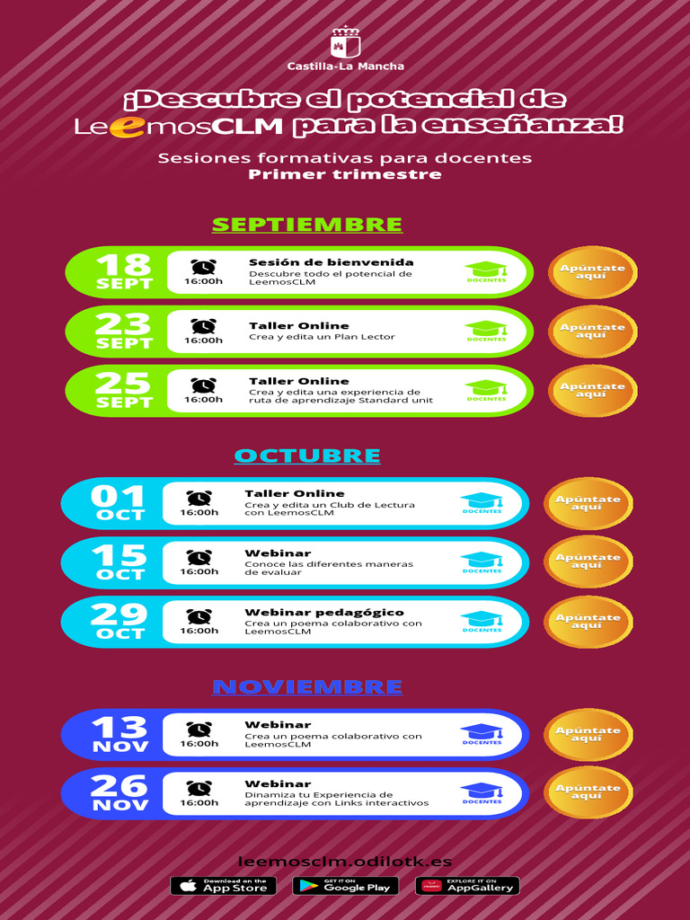 IM Calendario Formaciones T12425 Leemos CLM K12 20240903 ELE | PDF ...