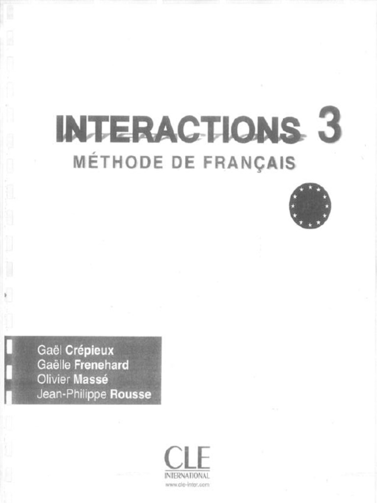Interactions 3 Methode de Francais A2 PDF Free | PDF