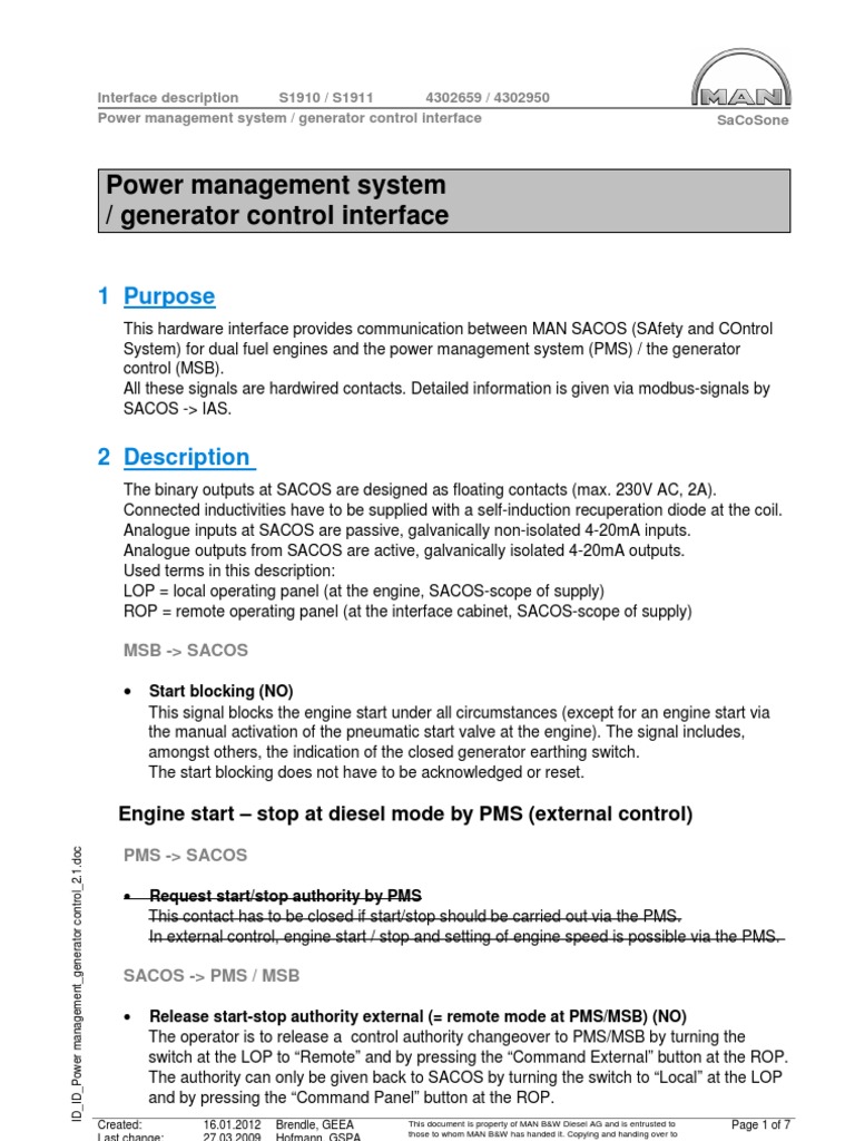 Power Management | PDF | Diesel Engine | Fuel Oil