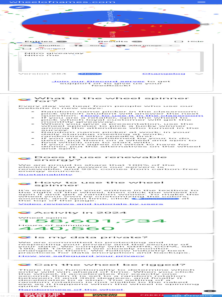 Wheel of Names Random Name Picker | PDF | Computing | Software