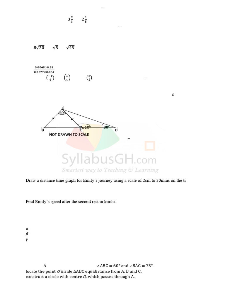 2024 Ultimate Mock Mathematics 2(1) | PDF | Angle