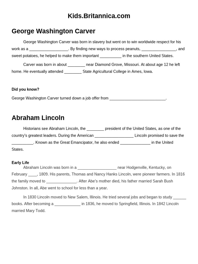 BritannicaKids-George Washington Carver | PDF